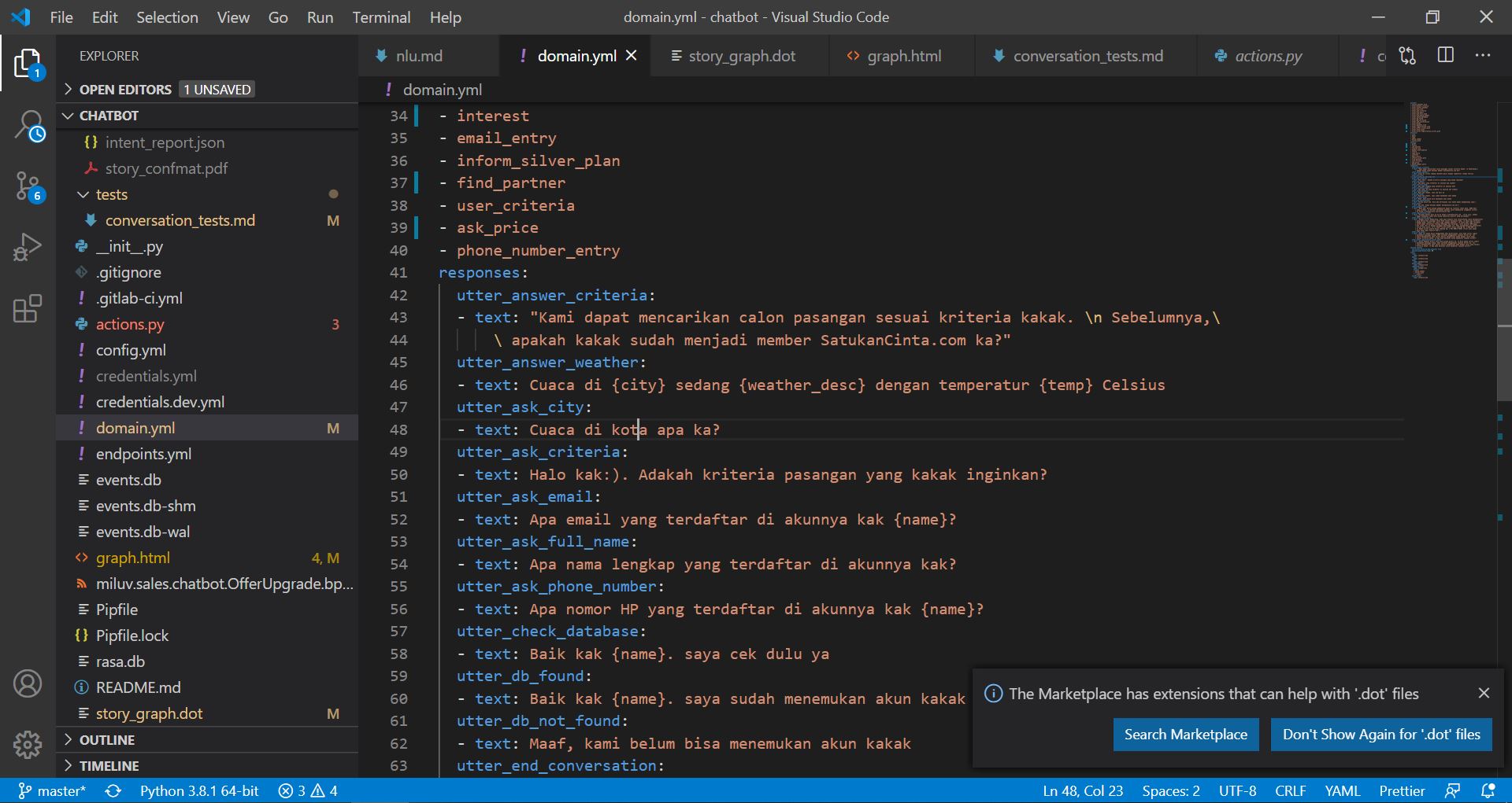 RASA Form Actions: Calling Weather API