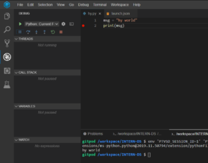 Python Debugging with Visual Studio Code / Gitpod.io